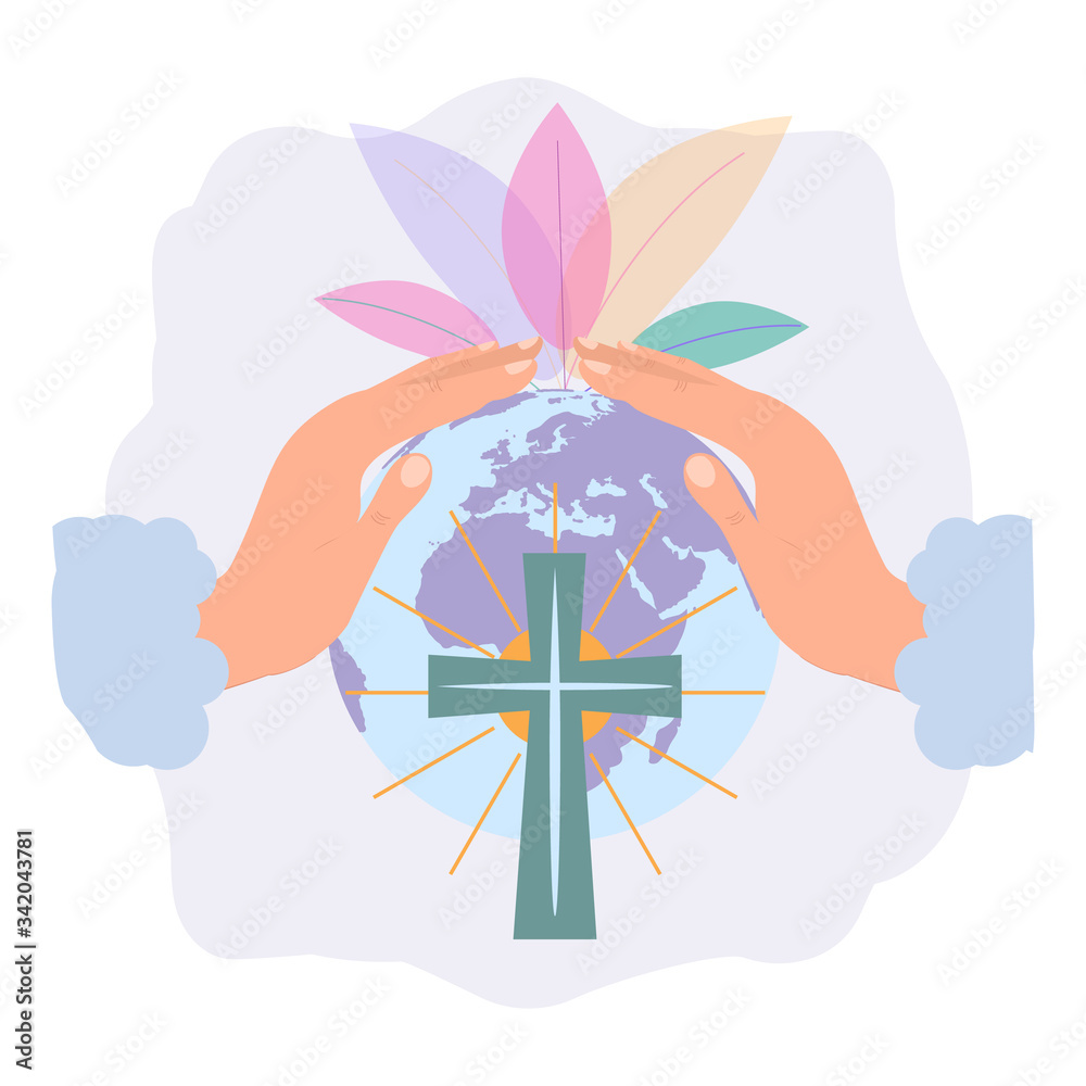 God's hands protect the planet. God gives people hope. The Bible, the ...