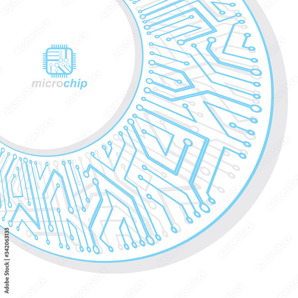 Vector circuit board with electronic components of technology device ...