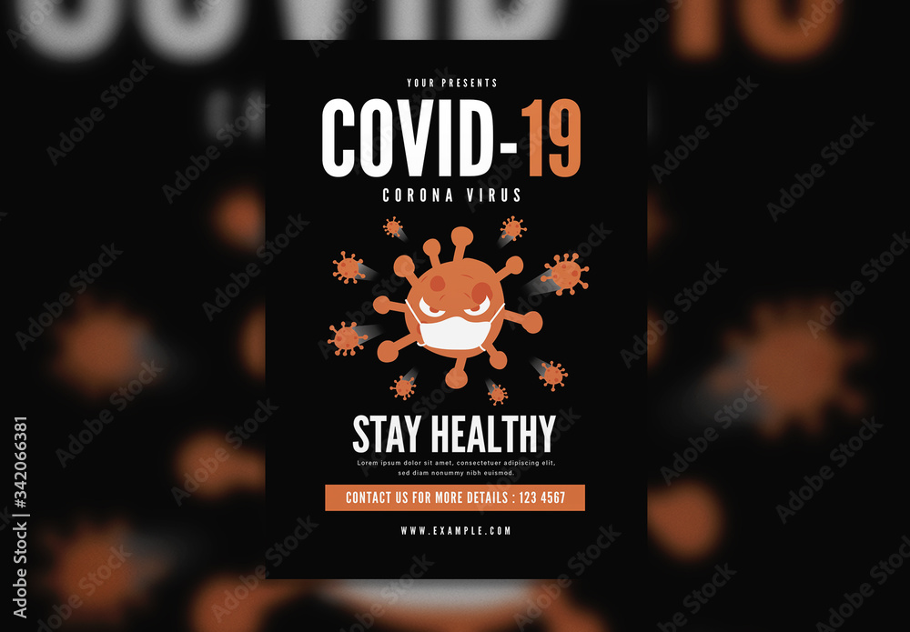 Virus Campaign Flyer Layout Stock Template | Adobe Stock