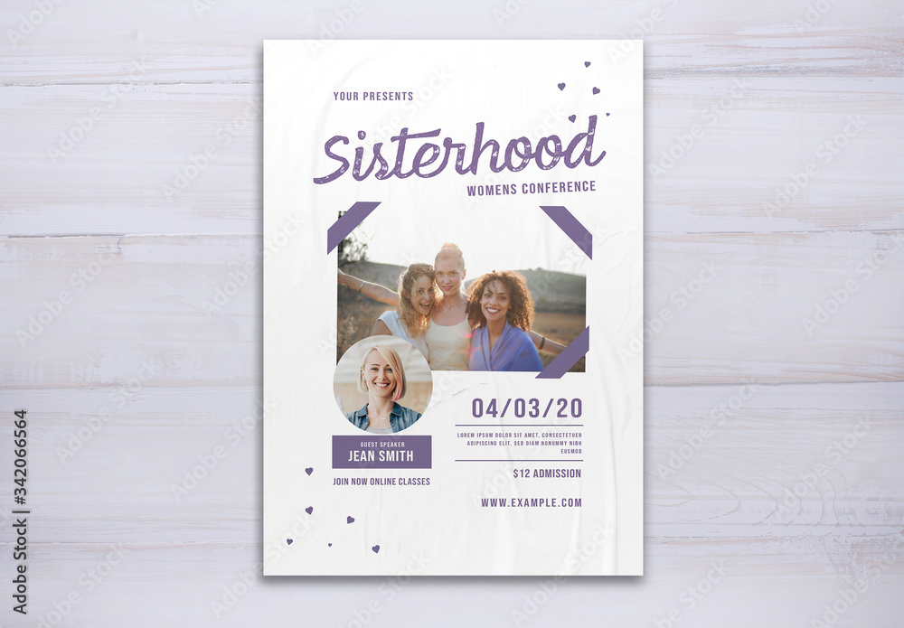 Women's Conference Flyer Layout Stock Template | Adobe Stock
