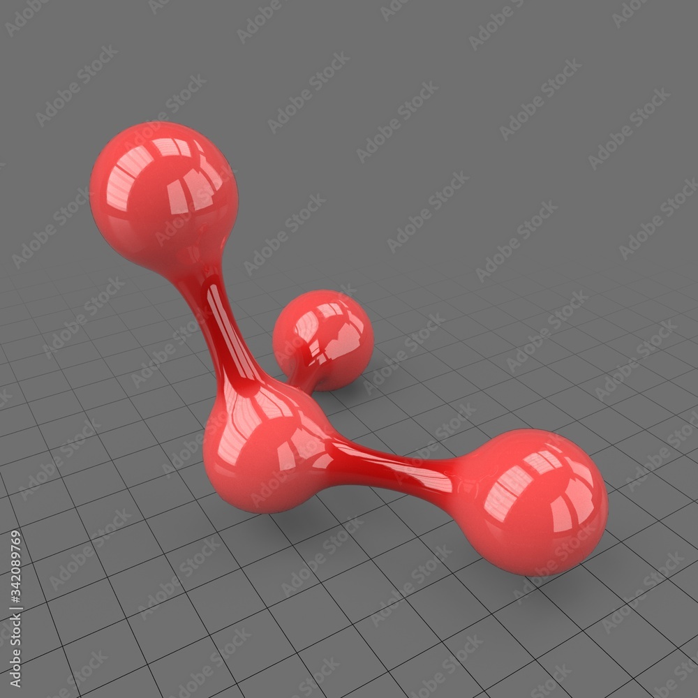 Molecule 3 Stock 3D asset | Adobe Stock