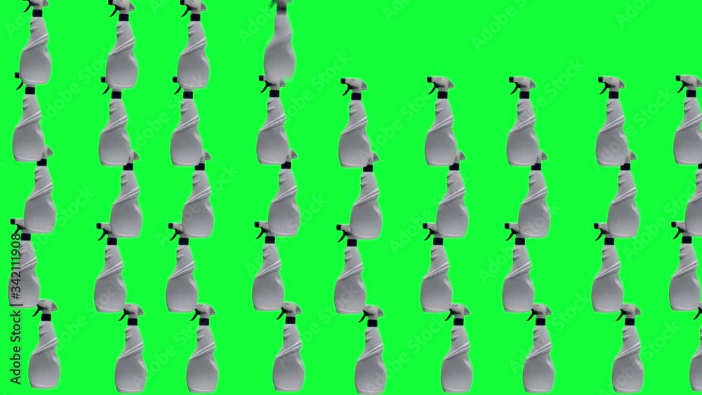 group of plastic bottles animation, editable green screen -Chroma key ...