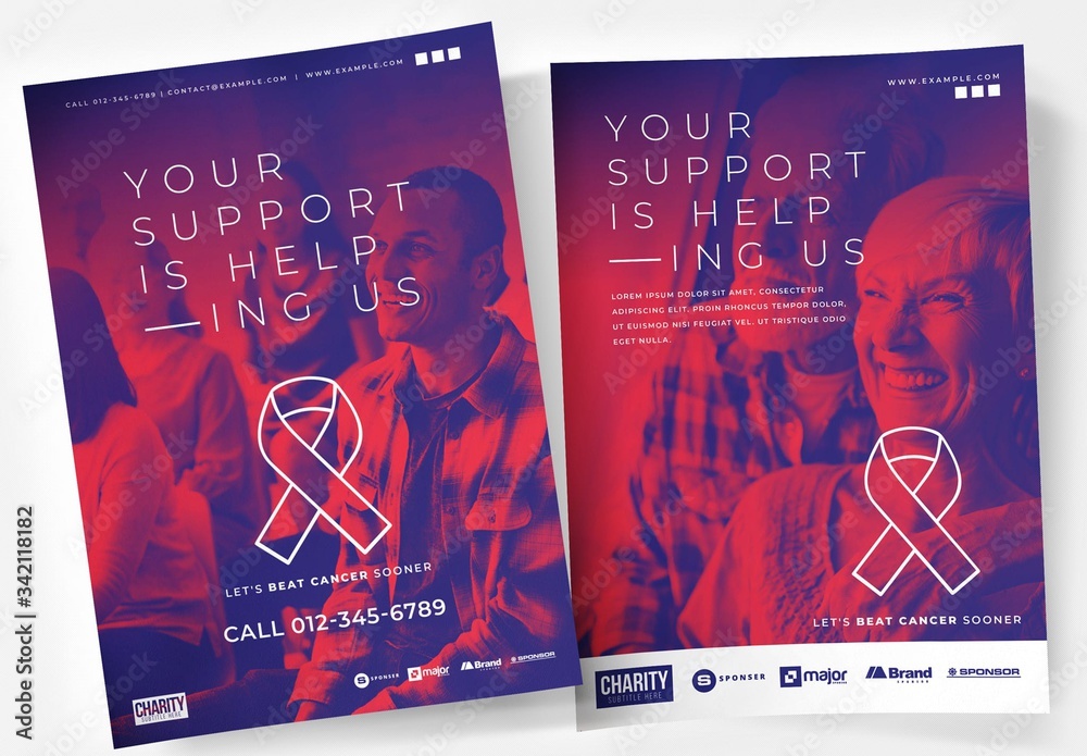 Modern Charity Layout for Non Profits Stock Template | Adobe Stock