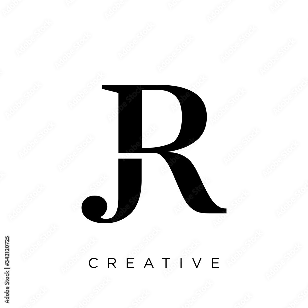 jr logo design vector Stock Vector | Adobe Stock