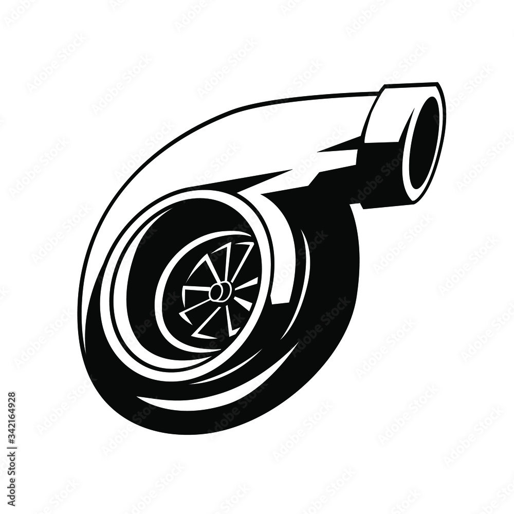 Car accelerator, booster, blow. Icon, logo. Flat lay, top view Stock ...