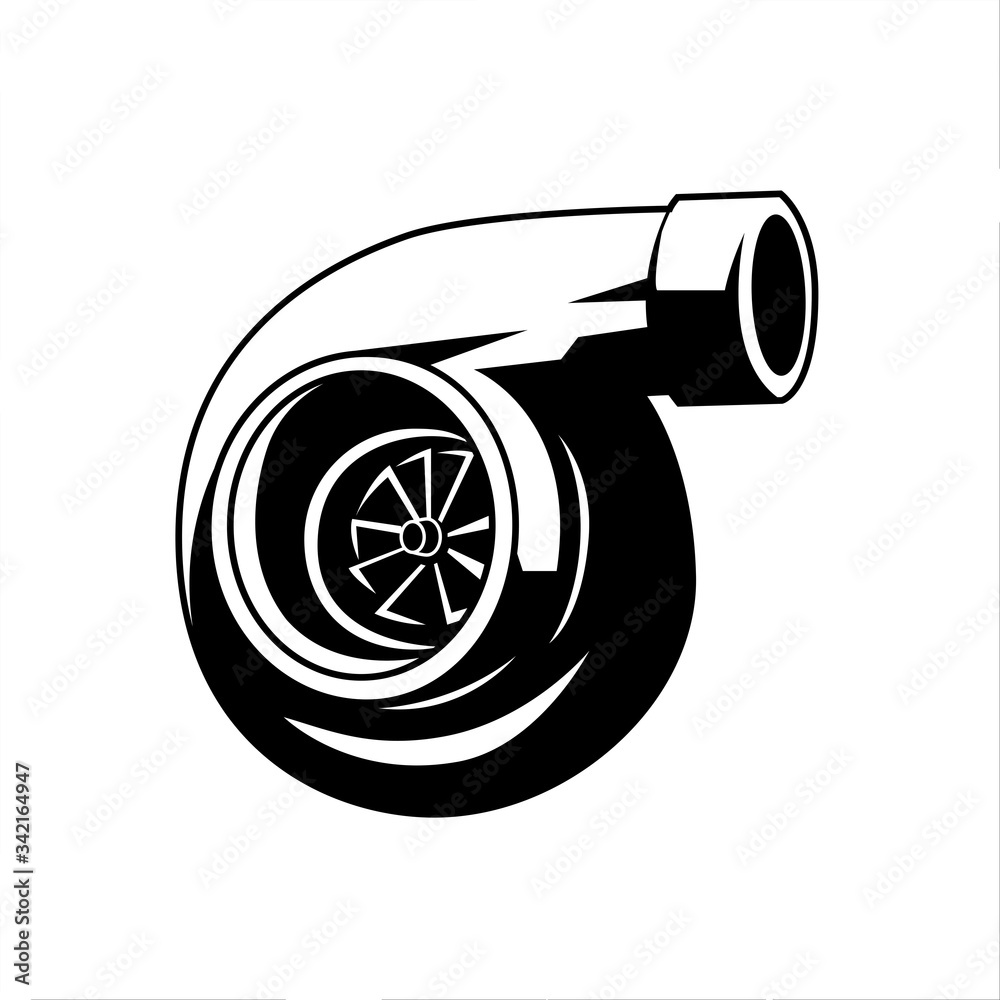 Car accelerator, booster, blow. Icon, logo. Flat lay, top view Stock ...