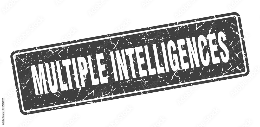 multiple intelligences stamp. multiple intelligences vintage black ...