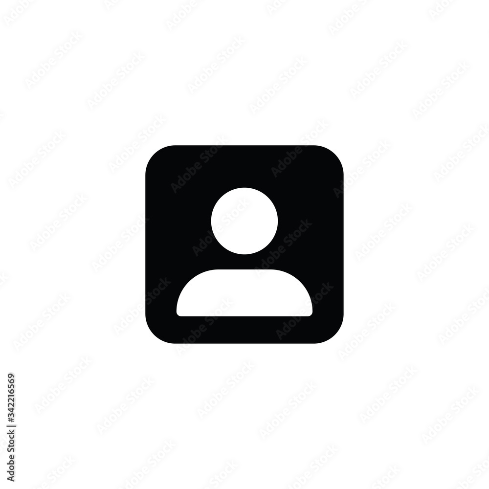 User profile vector icon. Person character pictogram for apps and ...