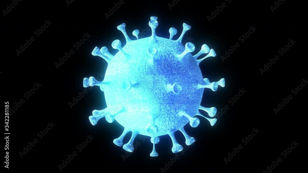 Holographic virus microorganism microbe organism microscopic germ ...
