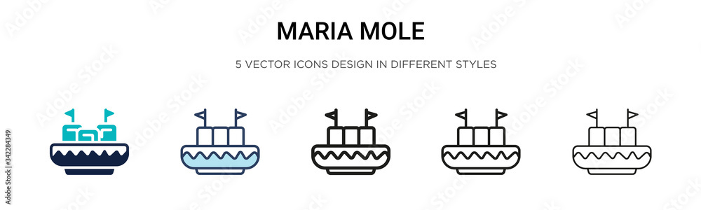 Maria mole icon in filled, thin line, outline and stroke style. Vector ...