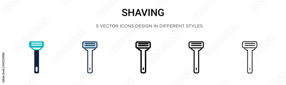 Shaving icon in filled, thin line, outline and stroke style. Vector ...