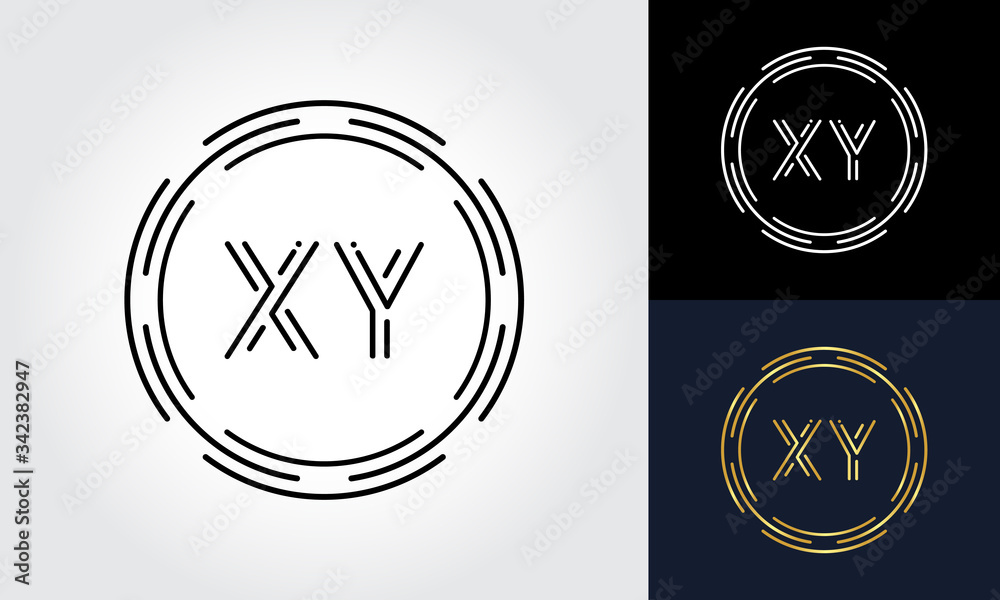 Initial XY letter Logo Design vector Template. Abstract Circle Letter ...