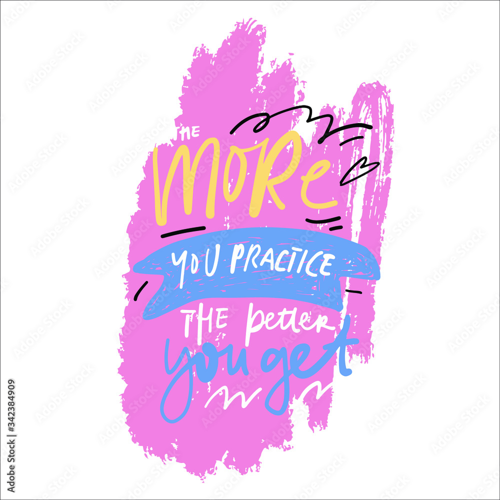 Inspirational hand lettering quote about education. Modern poster ...