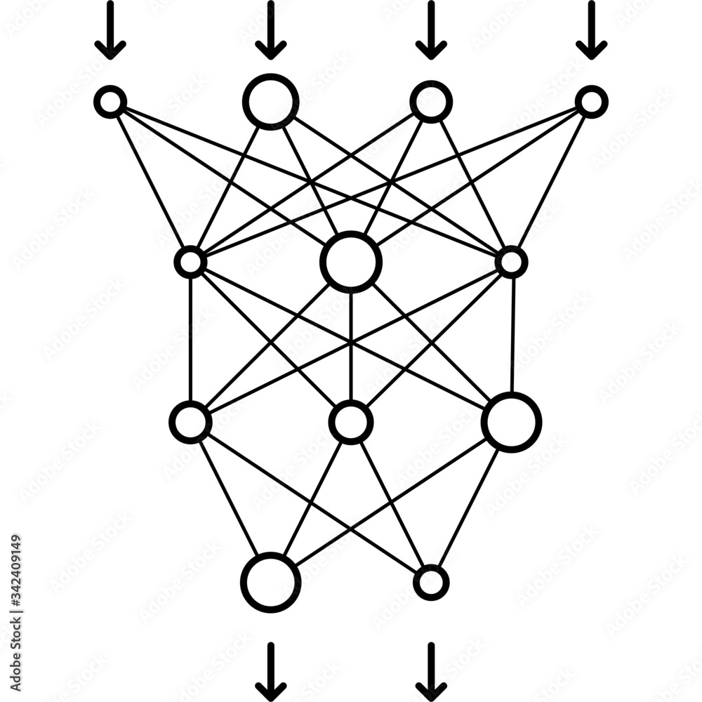 Trained artificial neural networks Stock Vector | Adobe Stock