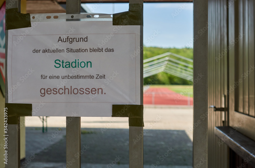 Fotka „Aufgrund der aktuellen Corona Situation, bleibt das Stadion auf ...