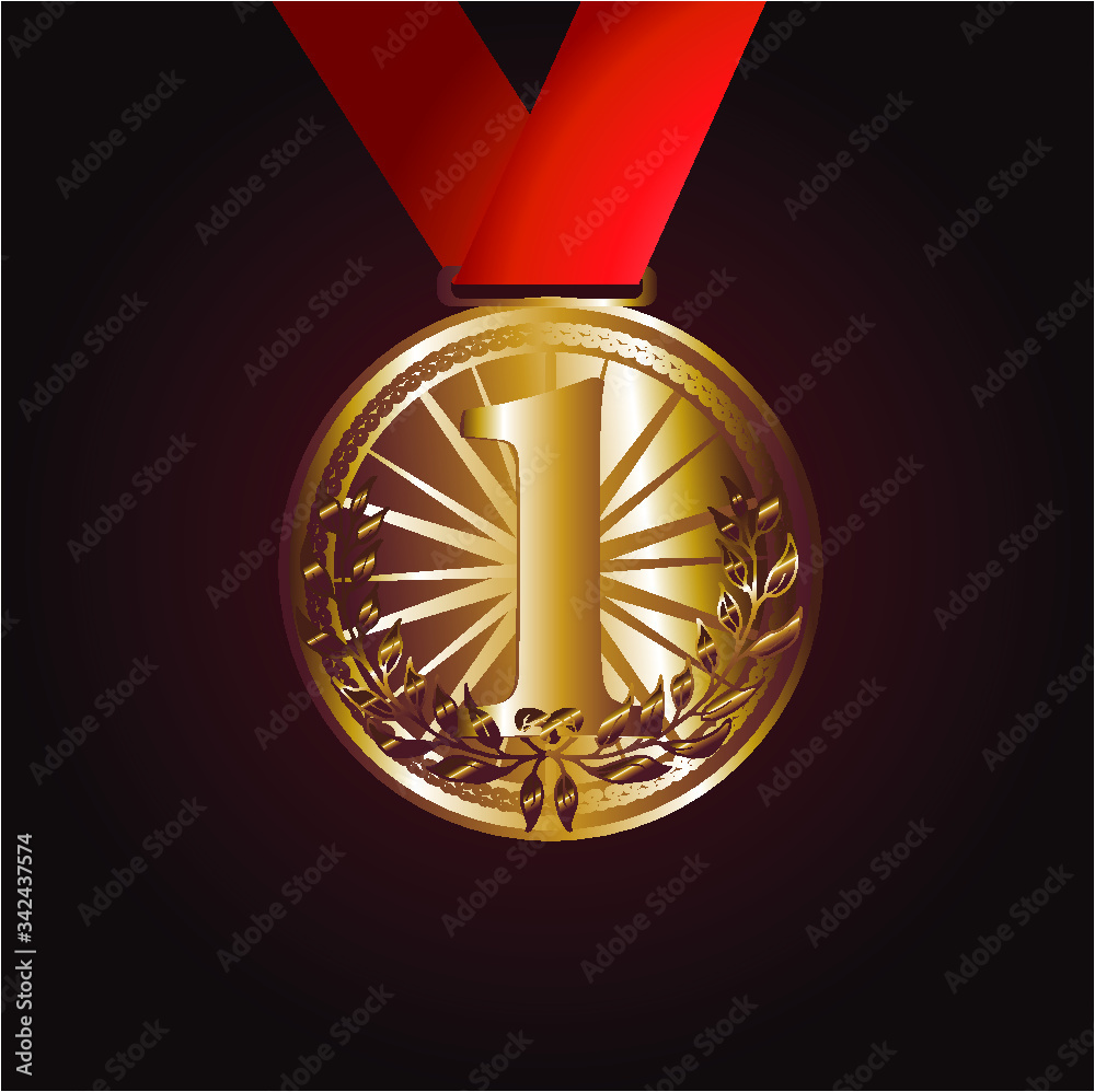 Gold Medal graphic design vector art Stock Vector | Adobe Stock