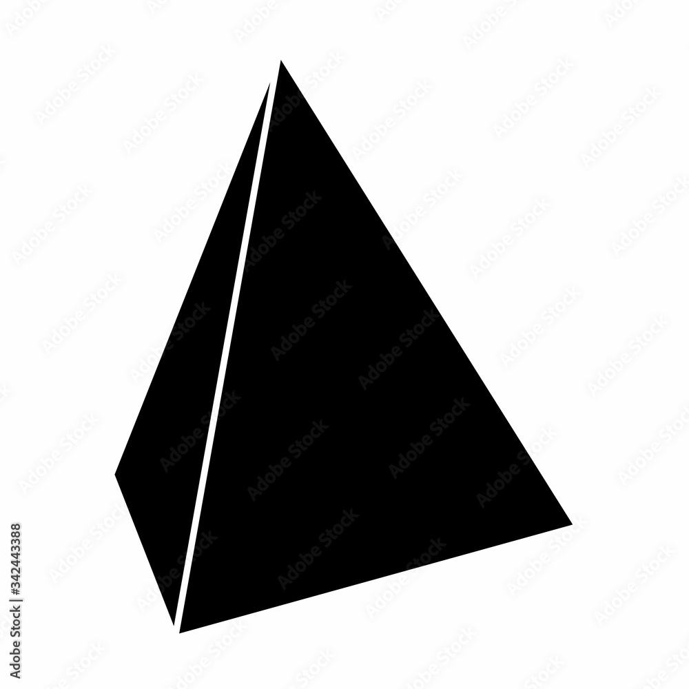 Triangular pyramid icon illustration Stock Vector | Adobe Stock