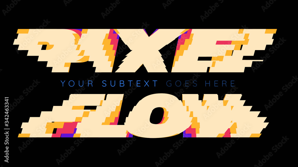 Pixel Flow Titles Stock Template | Adobe Stock