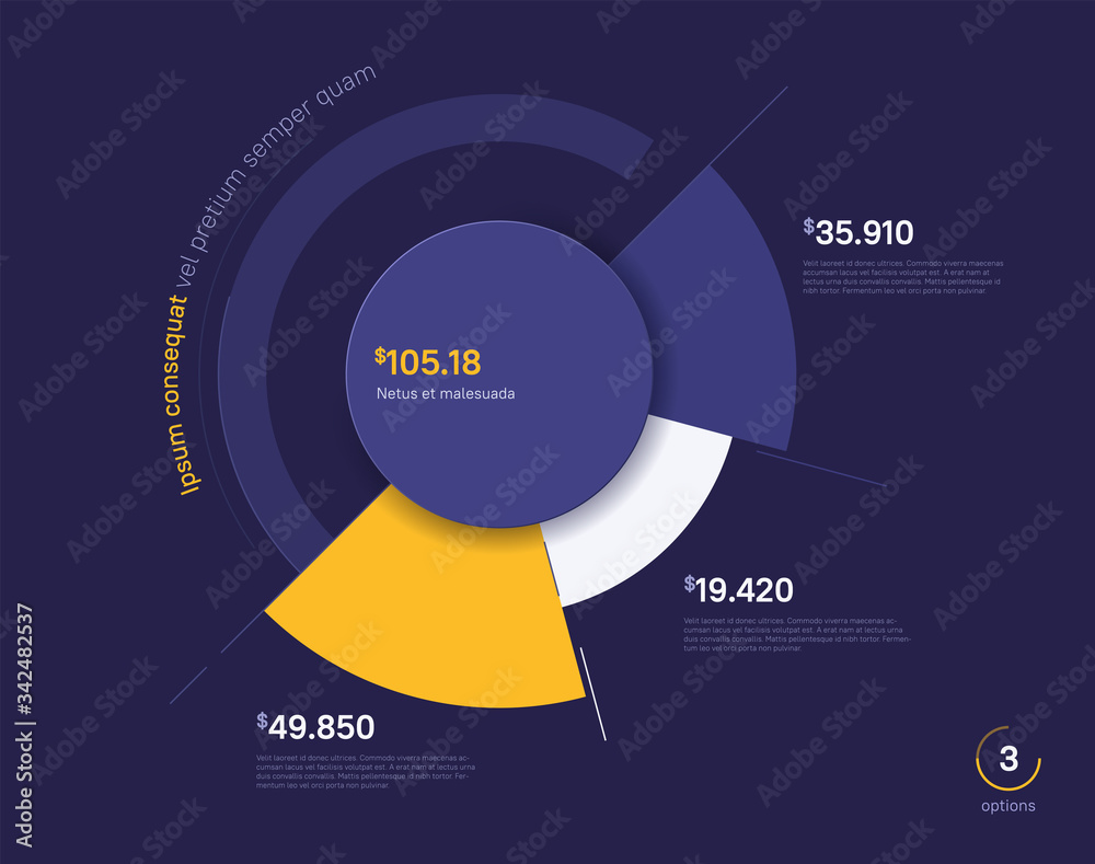 Vector circle chart design, modern template for creating infographics ... Vector circle chart design, modern template for creating infographics ...