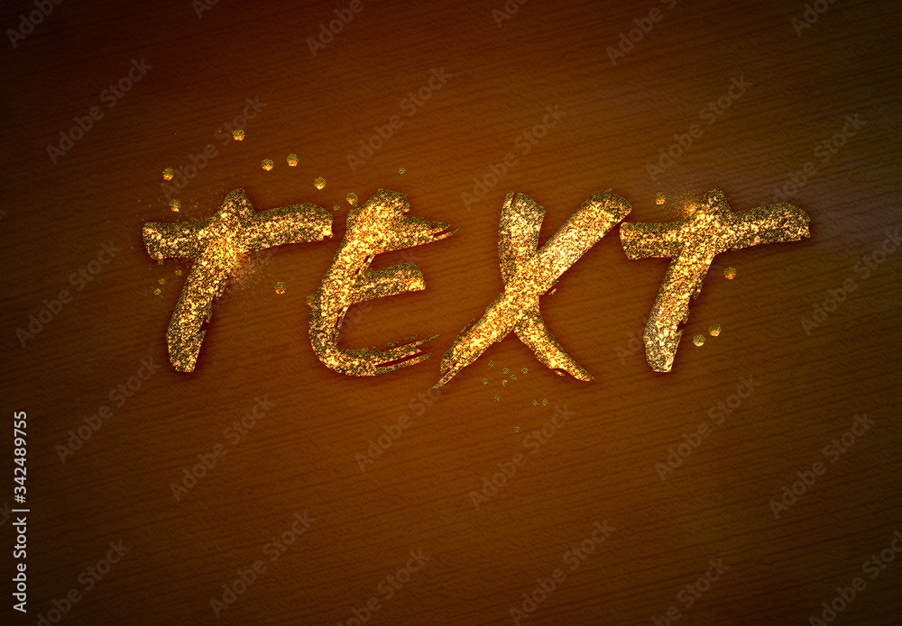 Glitter Texture Text Effect Mockup Stock Template | Adobe Stock