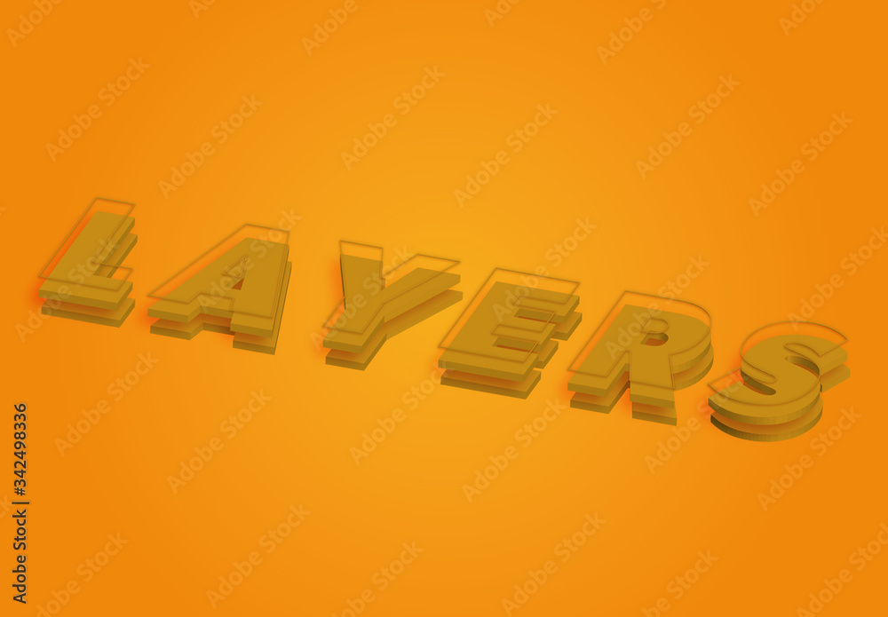 3D Layered Text Effect Stock Template | Adobe Stock