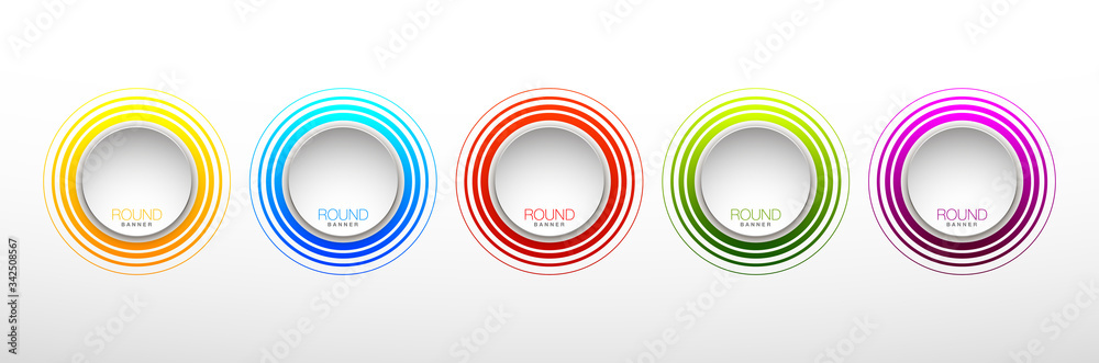 5 components chart make up something. Modern business circle ...
