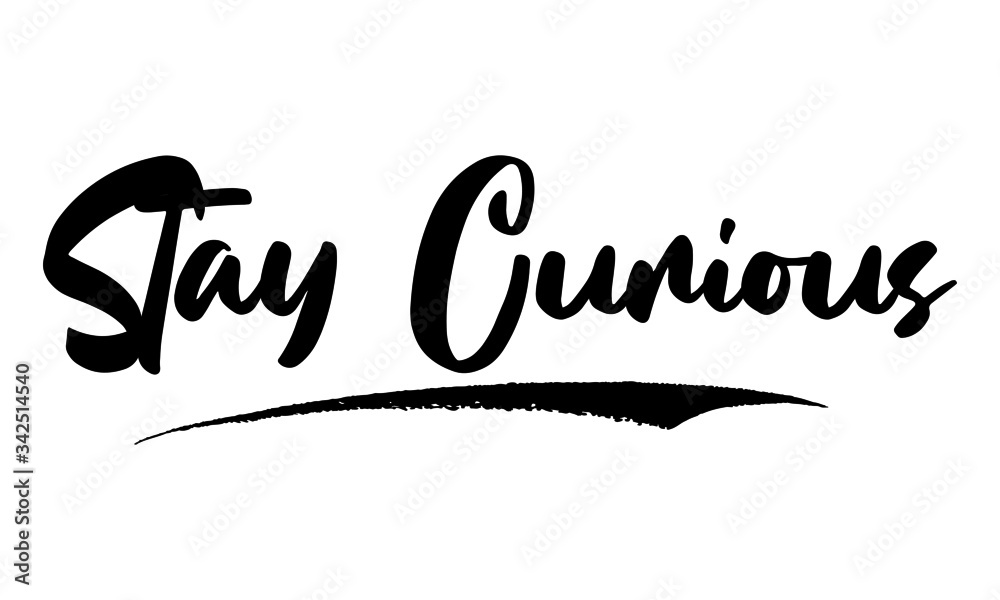 Stay Curious ,Phrase, Saying, Quote Text or Lettering. Vector Script ...