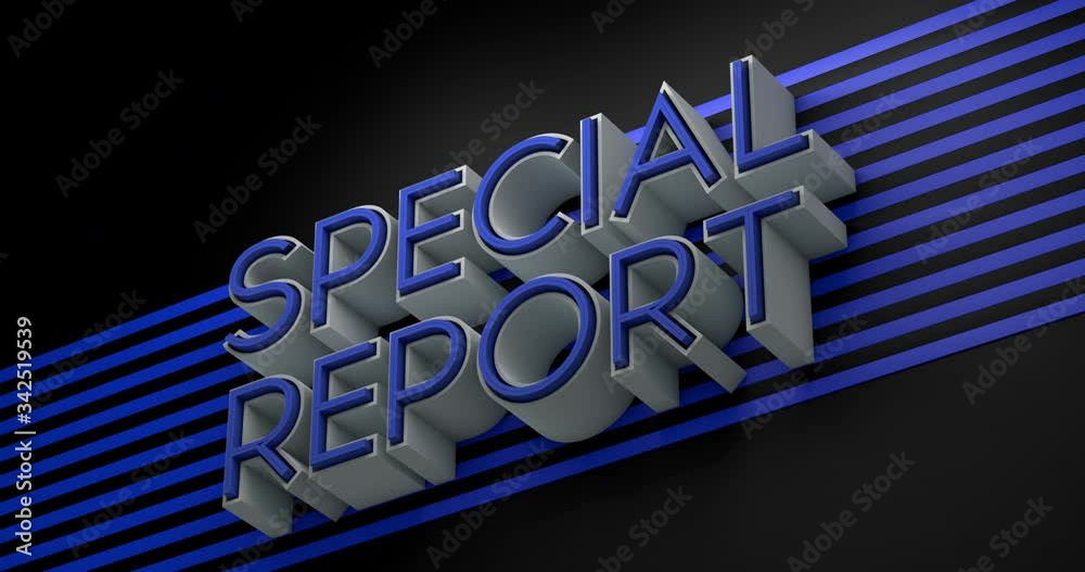 Special Report 4K Broadcast Animation. 3D Rendering Stock Video | Adobe ...