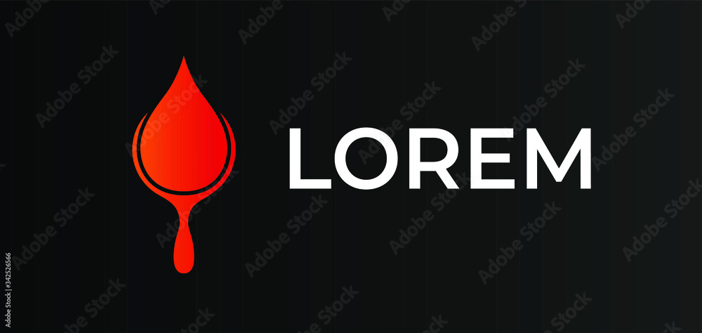 Lava dripping on a black background. Dripping Lava logo. Vector ...