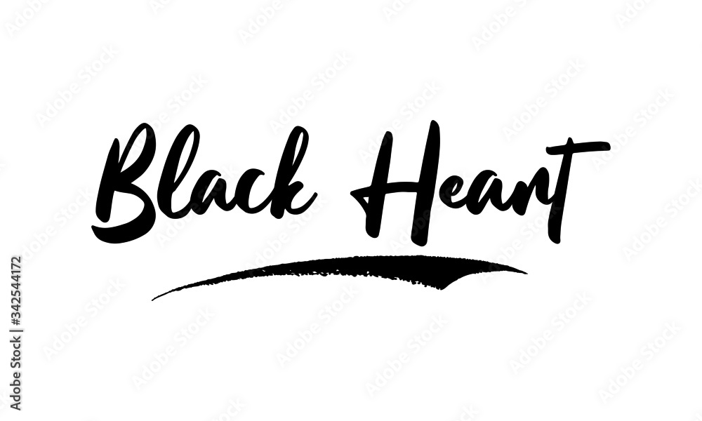 Vecteur Stock Black Heart ,Phrase, Saying, Quote Text or Lettering ...