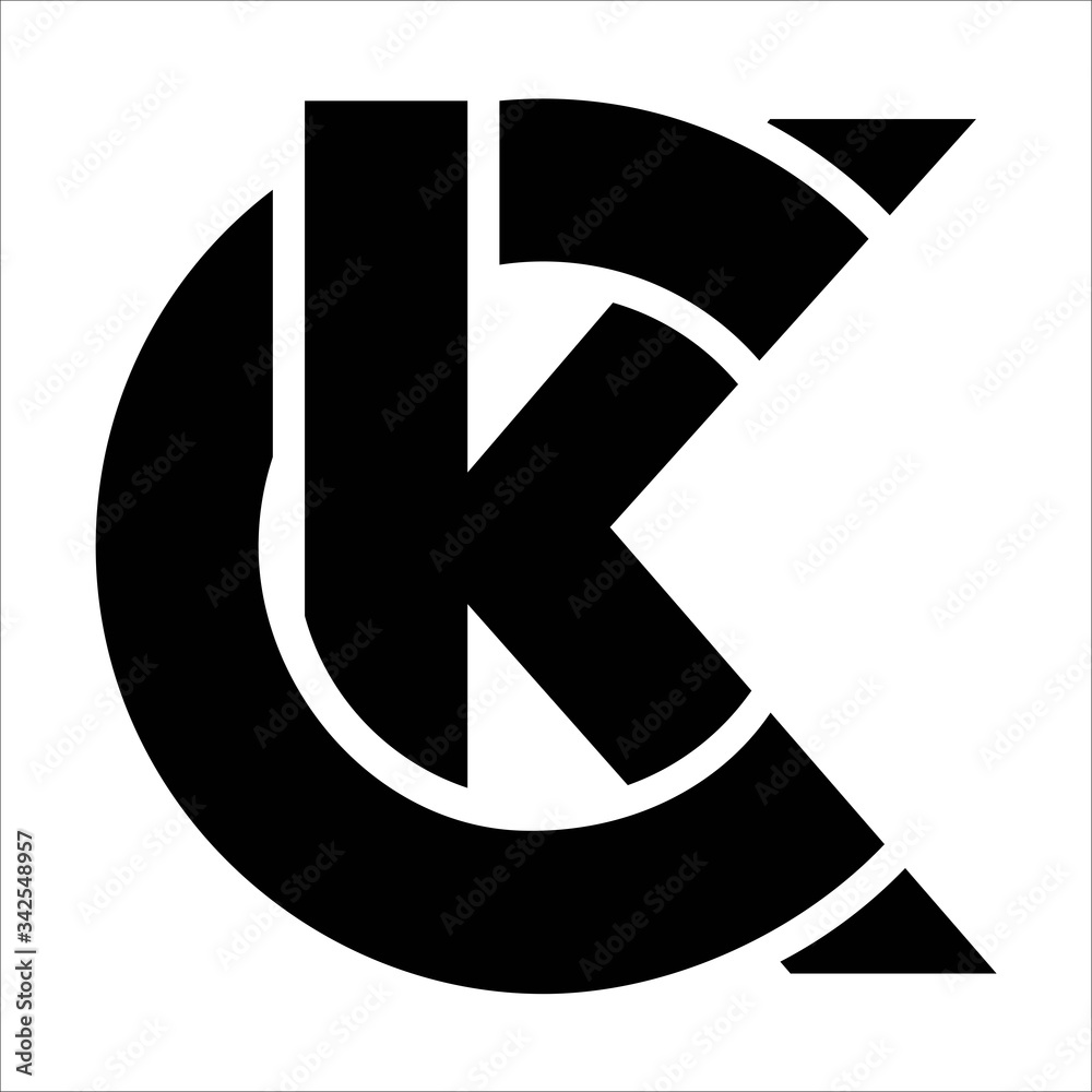 Unusual minimalistic monogram C and K. Business logo template. C and K ...