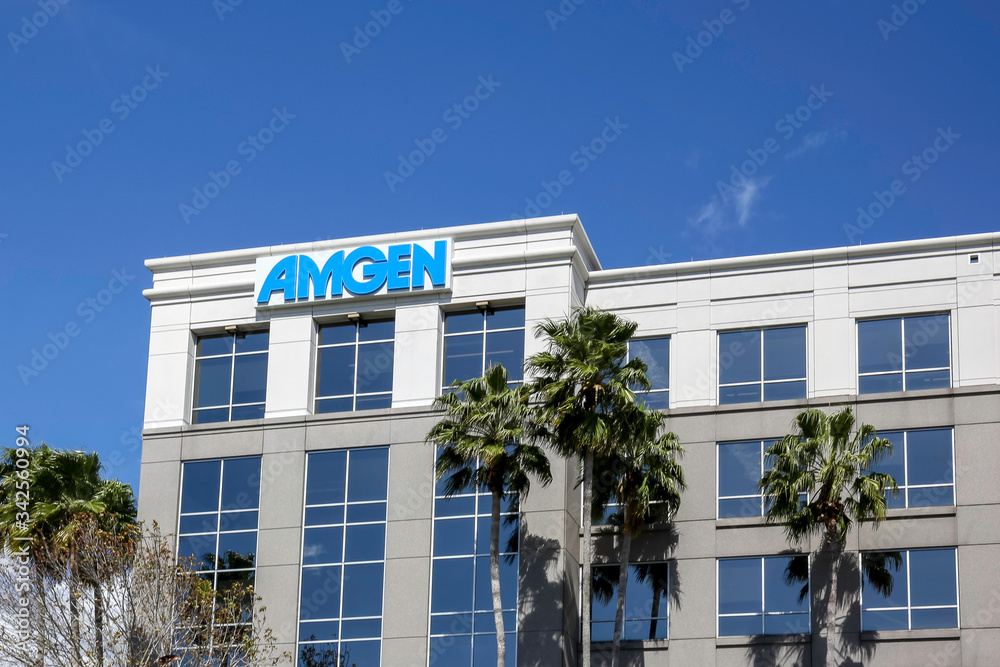 Tampa, Florida, USA- February 23, 2020: Sign of Amgen(Applied Molecular ...