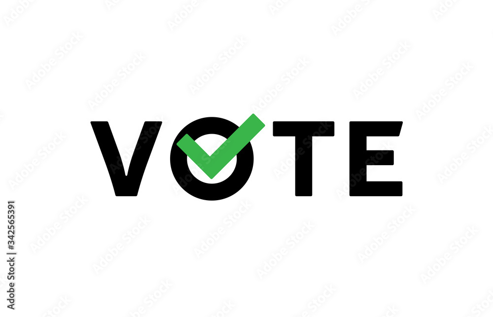 Voting Symbols vector design. template Elections icons. check marks ...