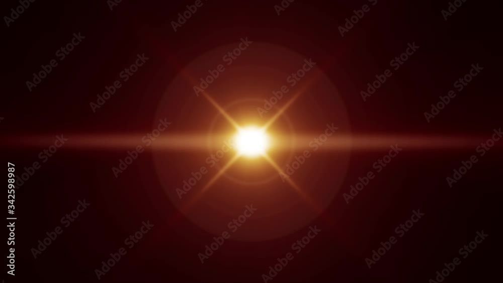 Abstract loop light lens flares with moving and rotating light rays ...