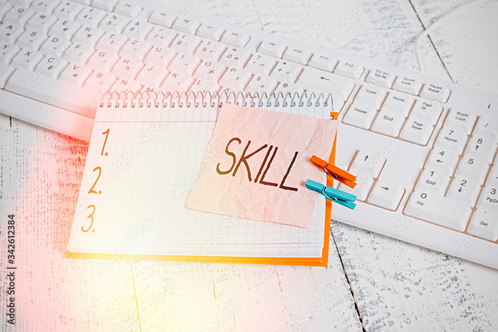 Handwriting text writing Skill. Conceptual photo ability to use one s ...