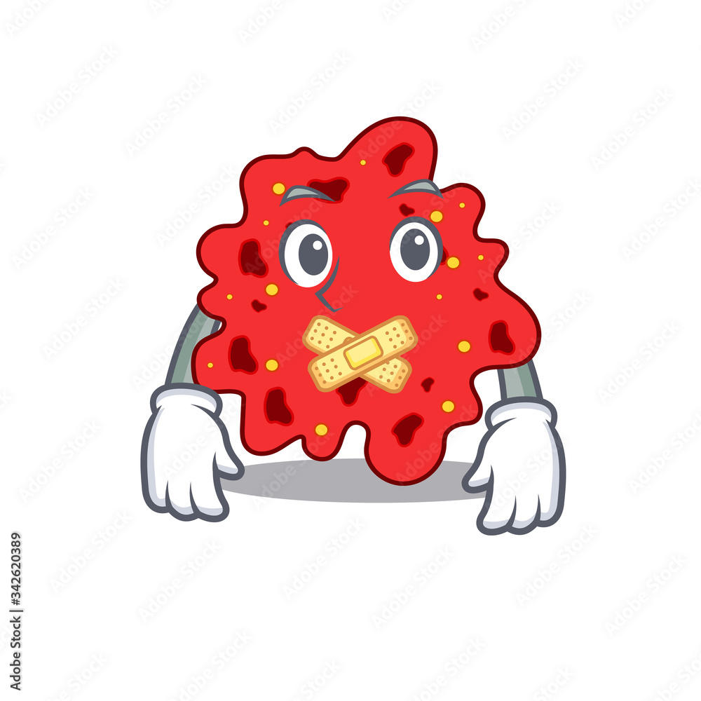 Streptococcus pneumoniae cartoon character style with mysterious silent ...