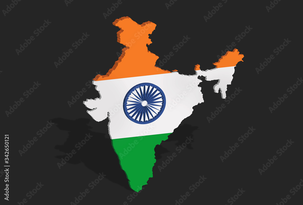 Financial growth of Indian economy infographics india map standing out ...
