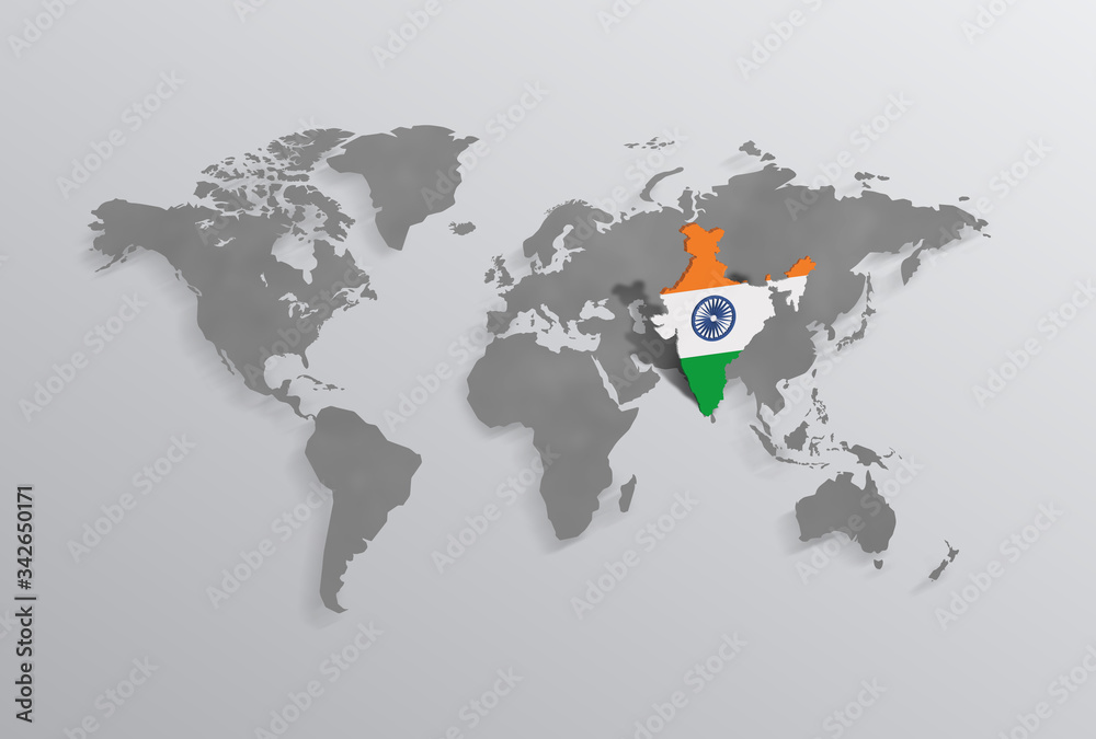 Financial growth of Indian economy infographics india map standing out ...