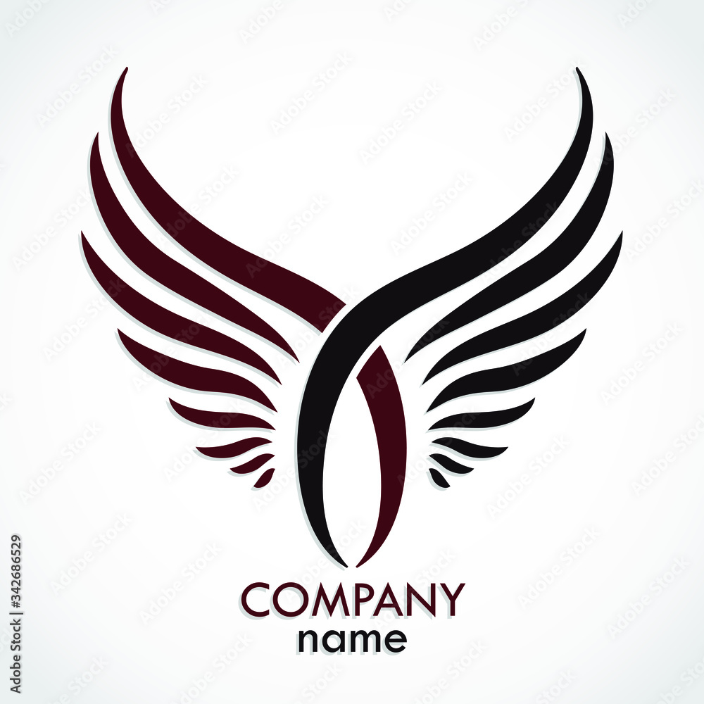color double wings logo Stock Vector | Adobe Stock