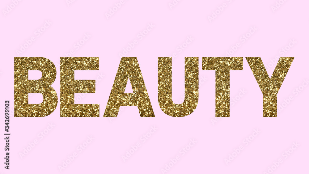 The Word Beauty In Pink