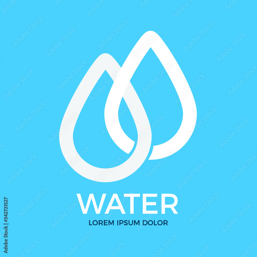 Water drop symbol logo design template icon. May be used in ecological ...