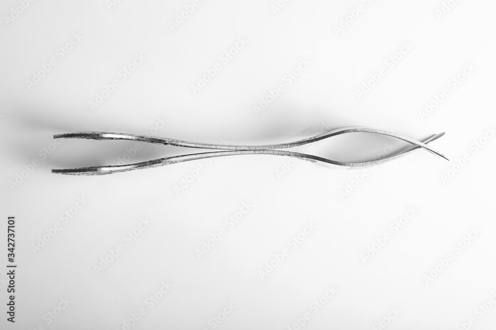 silver fork side view isolated on white background Stock Photo | Adobe ...