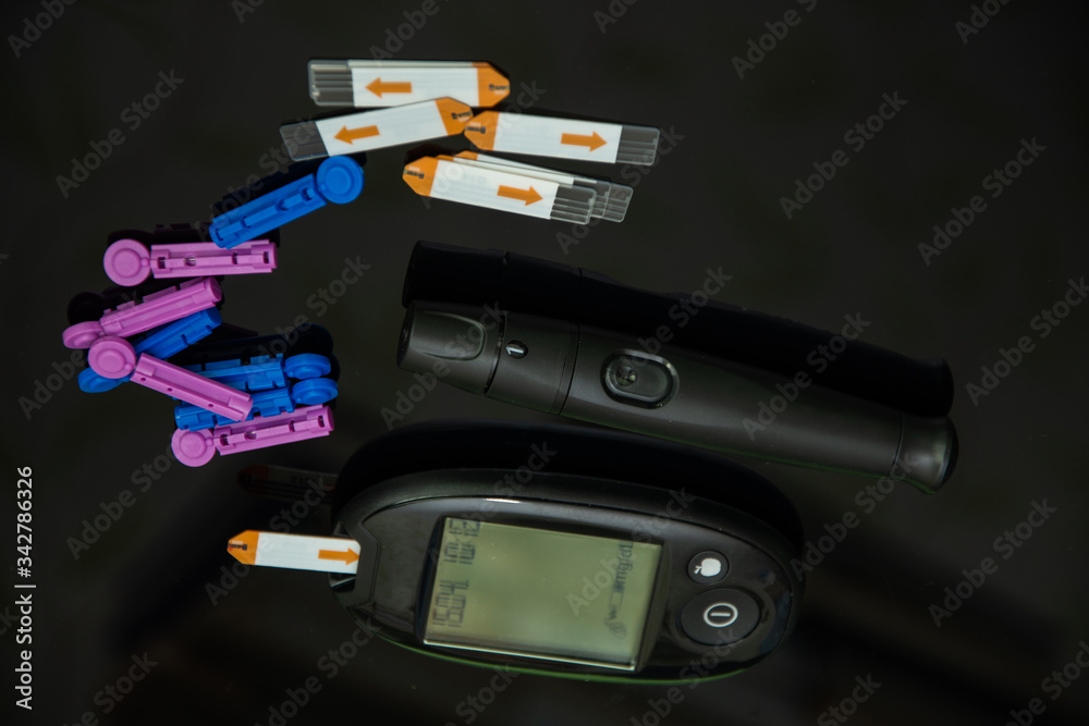 Electronic Glucometer Digital Handheld Blood Glucose Monitor Diabetes ...