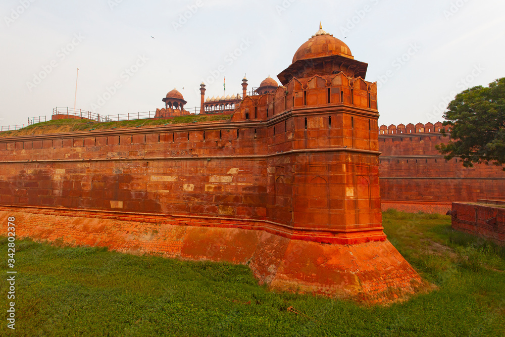 The Red Fort.This red sandstone fort is a UNESCO World heritage site ...
