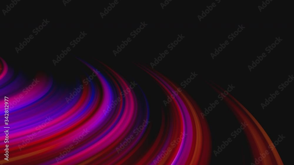 Long shutter speed of the neon lamp rotation. Abstract neon rays ...