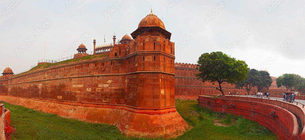 The Red Fort.This red sandstone fort is a UNESCO World heritage site ...