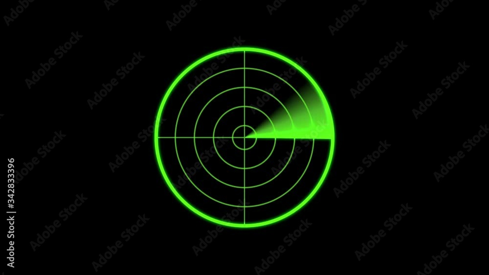 Realistic radar in searching. Air search. HUD radar display. Military ...