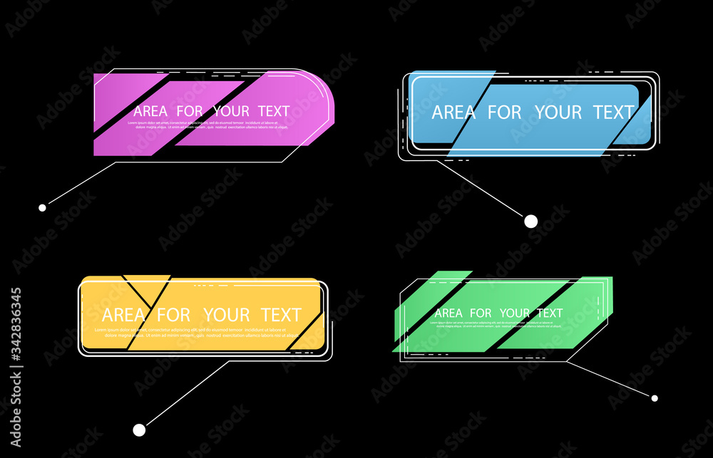 Area for your text. Names of digital callouts. Layout element for web ...