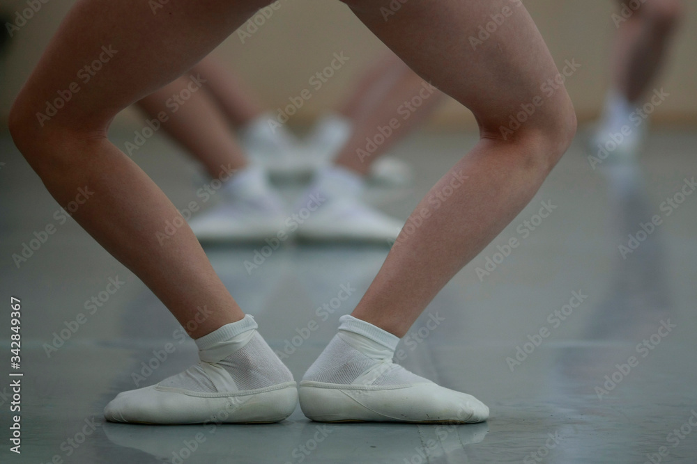 Beautiful legs in plie at ballet dancers Stock Photo | Adobe Stock