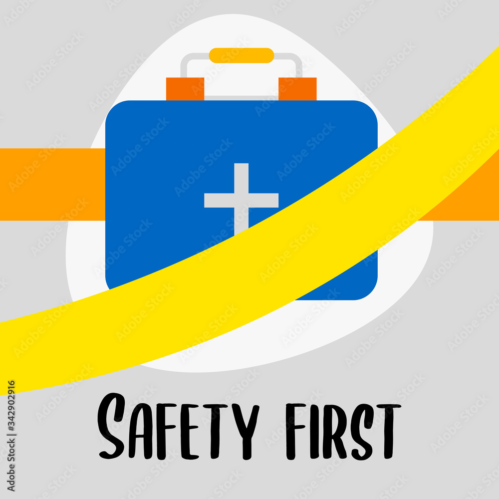 safety first, health and safety warning signs, illustrator Stock ...